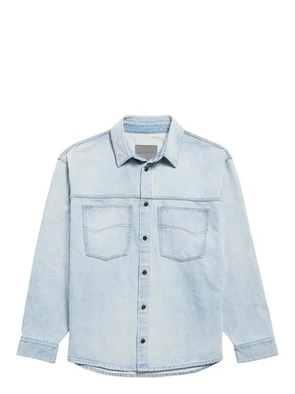 Balenciaga Oversized Denim Shirt - Blue