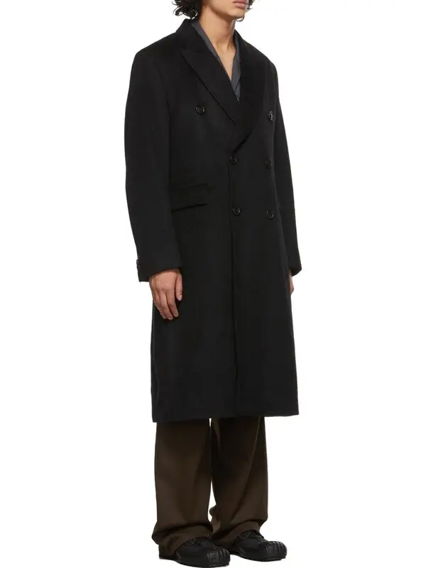 Our Legacy Double-breasted Long Coat - Black