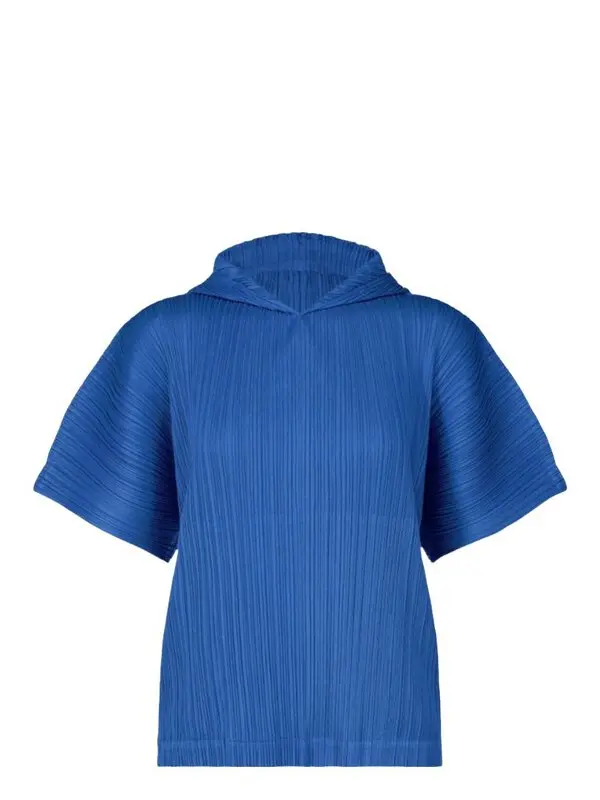 Issey Miyake Short-sleeve Hooded T-shirt - Blue