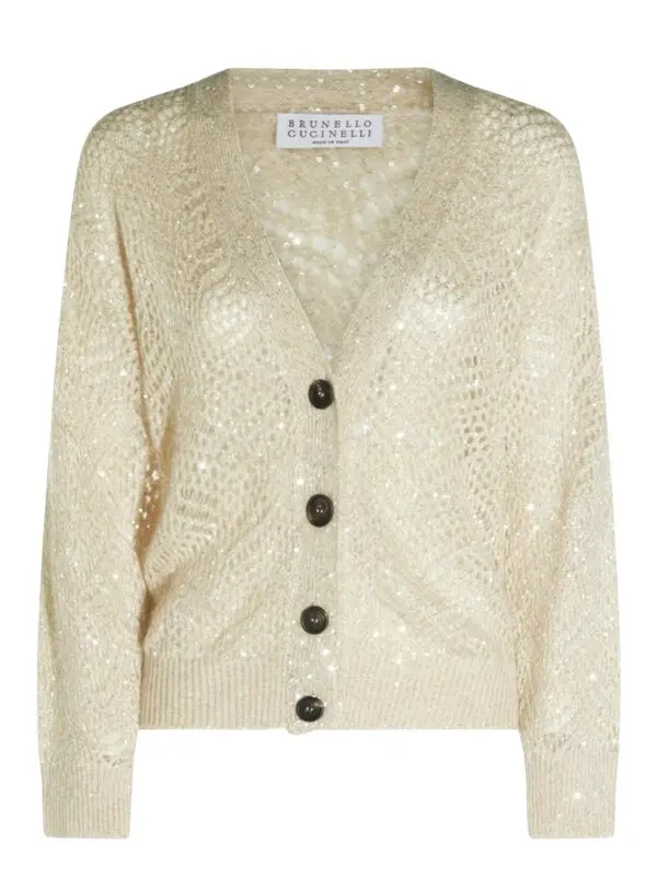 Brunello Cucinelli Embellished V-neck Cardigan - No