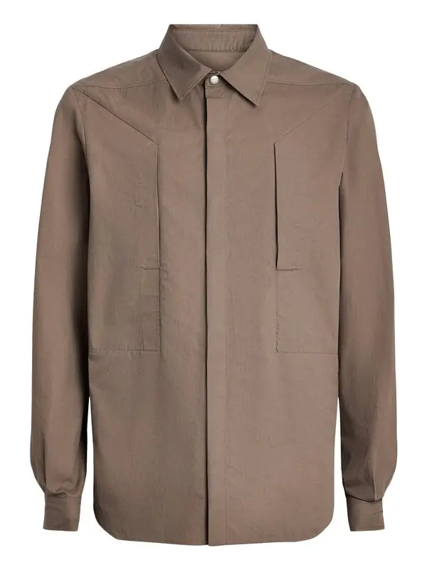 Rick Owens Cotton Fog Overshirt - Grey