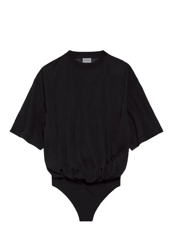 Balenciaga Cotton-blend T-shirt Bodysuit - Black