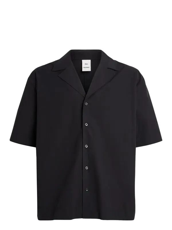 WON HUNDRED Cotton Desmond Shirt - Black