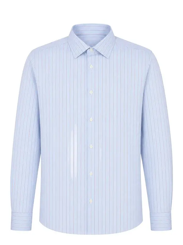 COSTUMEIN Eric" Long Sleeve Striped Shirt - Azure