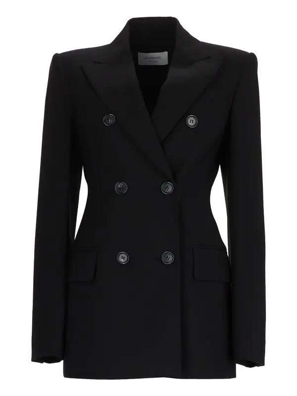 Sportmax Double-breasted Sartorial Blazer - Black