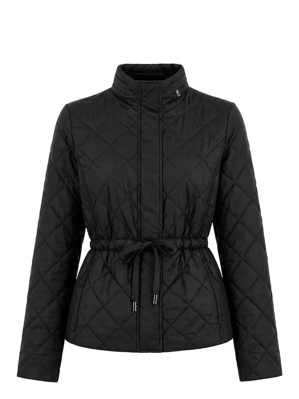 Michael Kors Quilted Padded Jacket With Drawstring Waist - Black