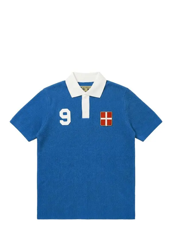 COMO 1907 Retro Heritage Jersey Polo Shirt - Blue