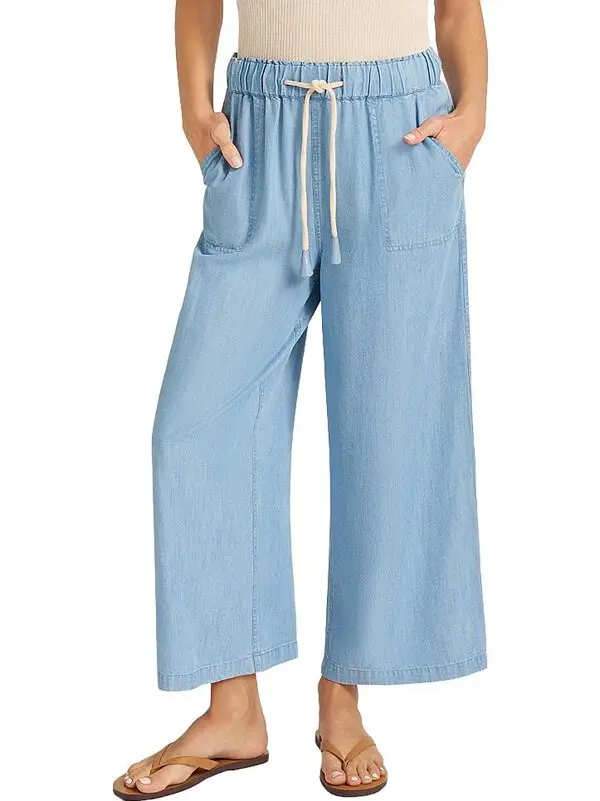 MATTY M Laura Wide Leg Pants - Chambray