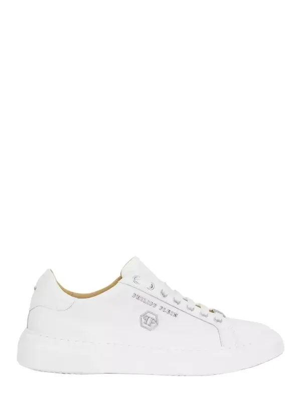 Philipp Plein Leather Lo-top Sneakers - White
