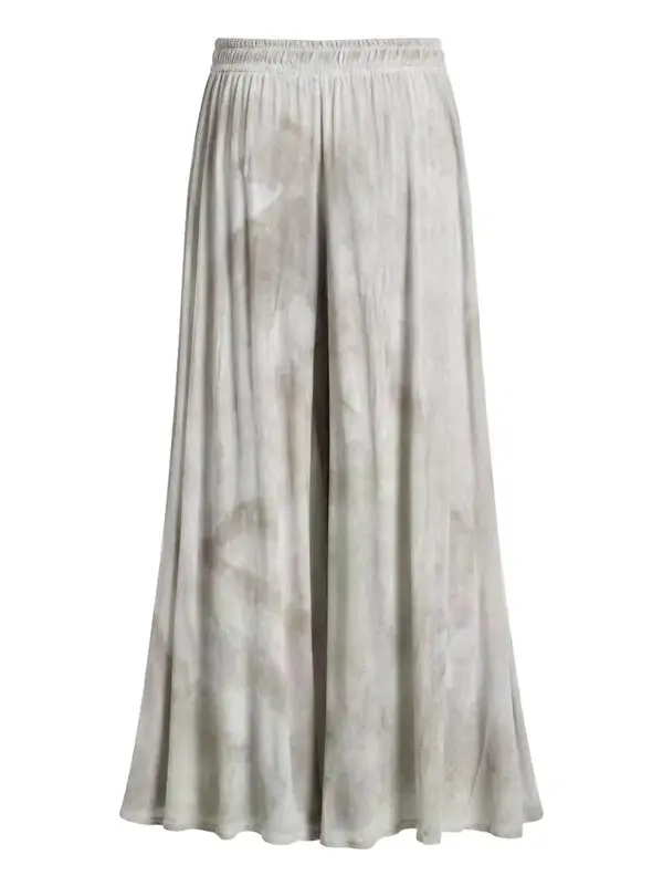 LA HAINE INSIDE US Tie-dye Drawstring Palazzo Pants - Grey