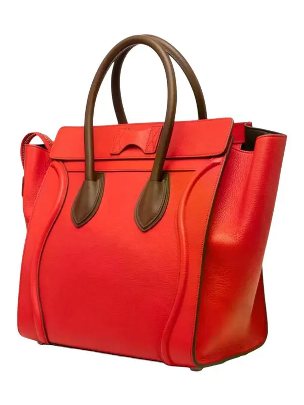 Celine Mini Luggage Tote Bag - Red