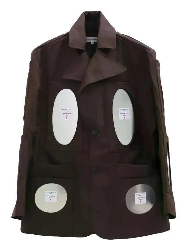 WALTER VAN BEIRENDONCK Mirror-detail Notch-lapel Jacket - Brown