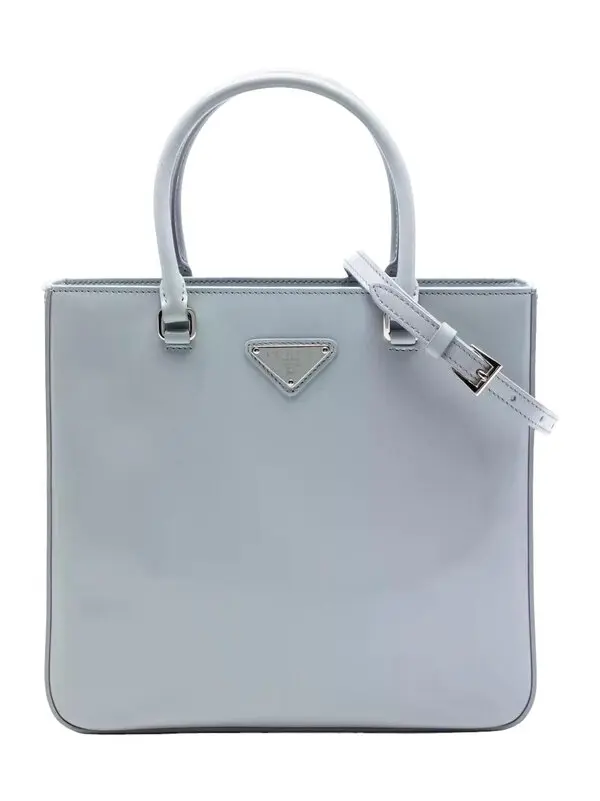Prada Spazzolato Leather Satchel - Blue
