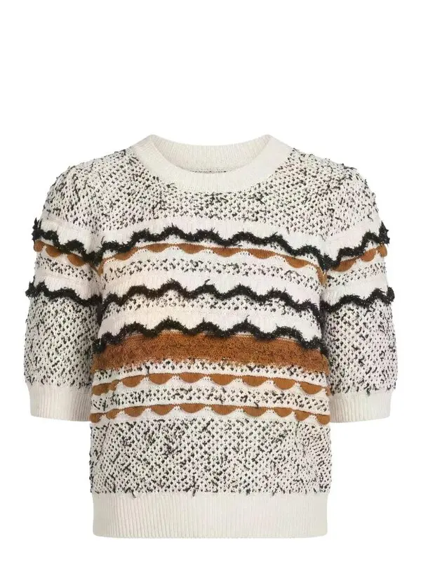 Ulla Johnson Andira Ruffled Sweater - Neutrals