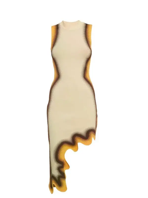 Ph5 Asymmetric Midi Dress - Neutrals