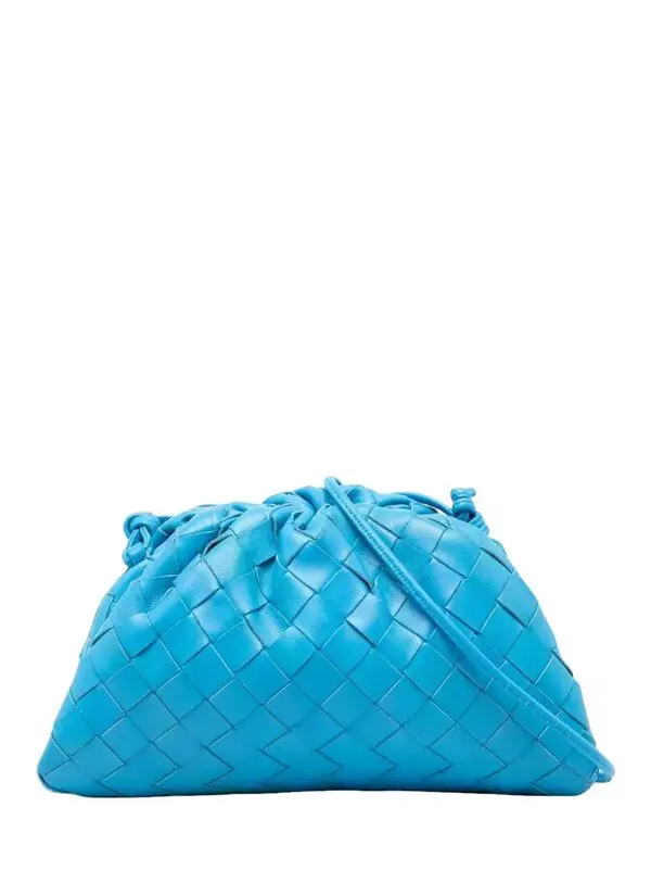 Bottega Veneta Nappa Intrecciato Mini Pouch Crossbody Bag - Blue