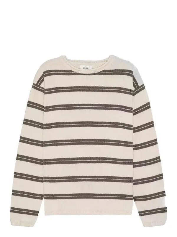 Nn07 Sailor Striped Crew Neck Sweater - Neutrals
