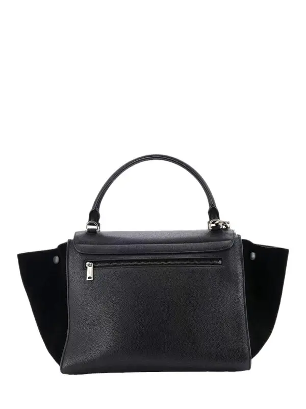 Celine Trapeze Bag Leather Medium Satchel - Black