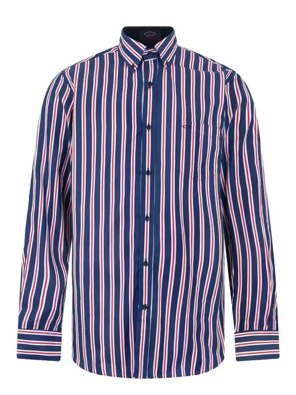 Paul & Shark Striped Long-sleeve Shirt - Blue