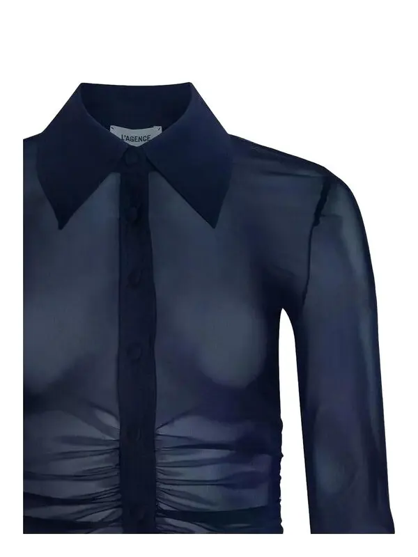 L'Agence Isola Mesh Shirt - Blue