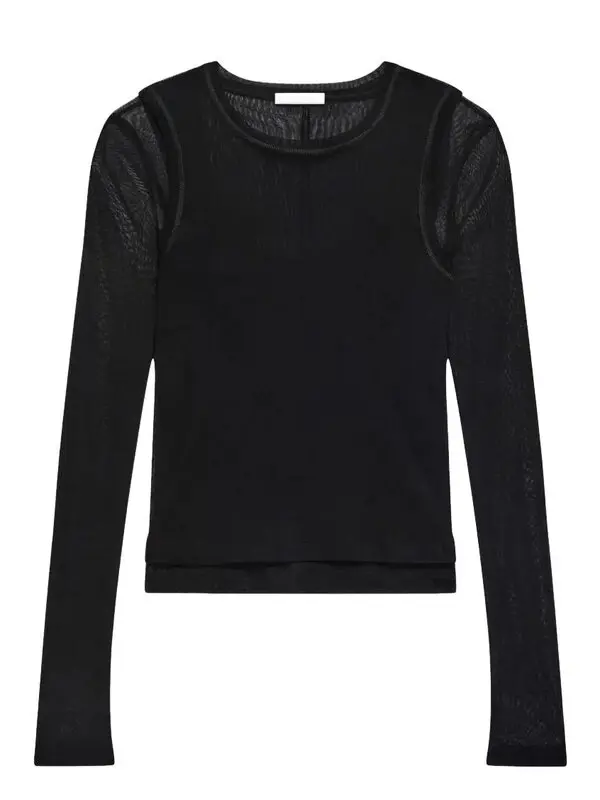 Helmut Lang Mesh Panel T-shirt - Black