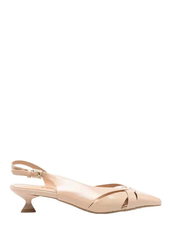 KEYS Crossover-strap Slingback Pumps - Neutrals