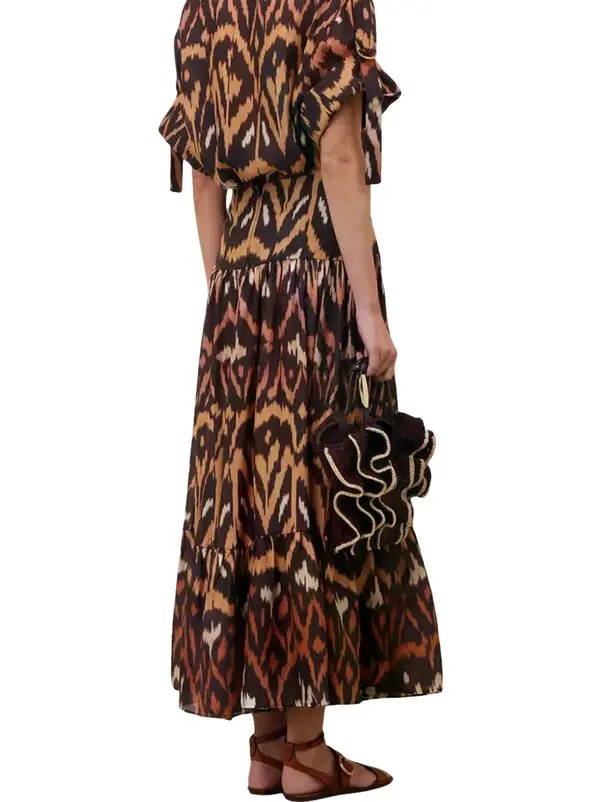 Zimmermann Aster Ikat-print Silk Shirt - Black