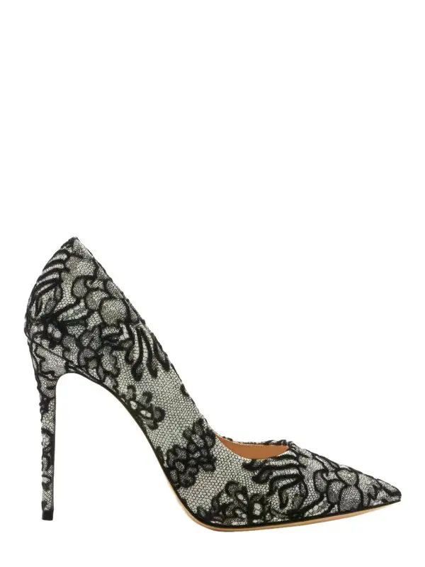 Casadei Julia Rigel Flocked Pumps - Black