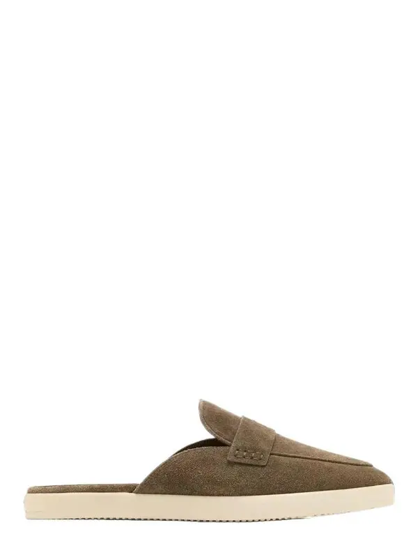 Tory Burch Suede Slip-on Mules - Brown