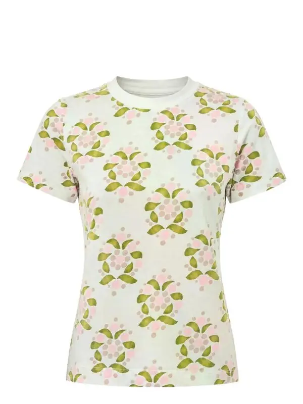 Cynthia Rowley Floral Print T-shirt - Neutrals