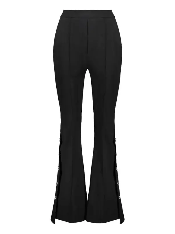 ELLERY Embellished Flared Trousers - Black