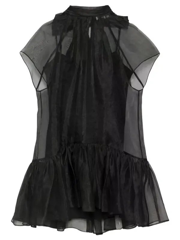 Simkhai Beaux Organza Mini Dress - Black