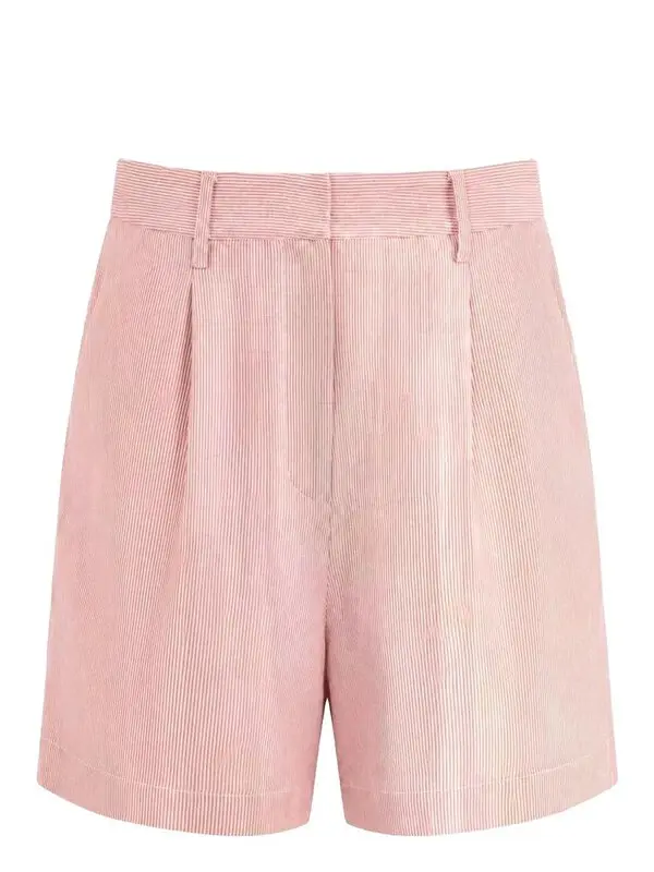 TWP Henry St. Pinstripe Shorts - Red