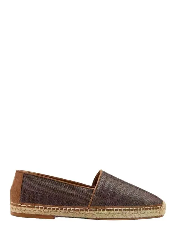Brunello Cucinelli Woven Suede Espadrilles - Brown