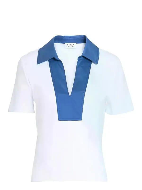 Tanya Taylor Melanie V-neck T-shirt - White