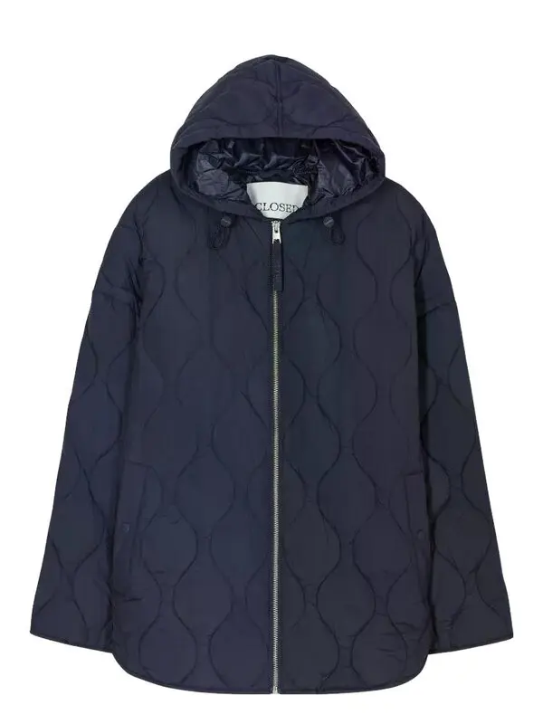 Closed Quilted Oversized Jacket - Blue
