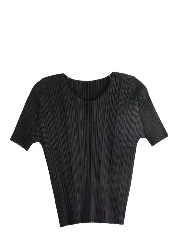 Issey Miyake Plissé Effect T-shirt - Black