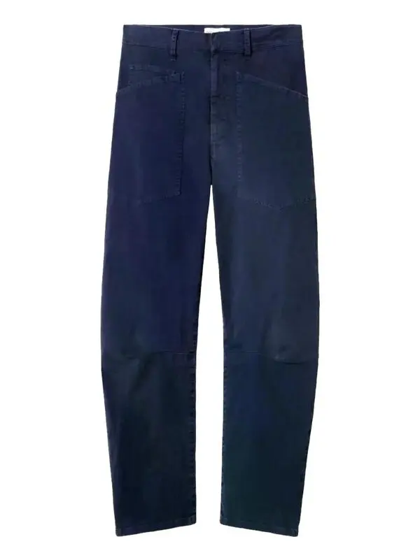 NILI LOTAN Shon Barrel-leg Palazzo Pants - Blue