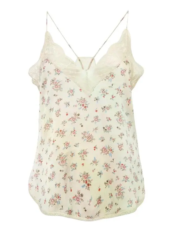 Zadig&Voltaire Christy Floral-print Camisole - Neutrals
