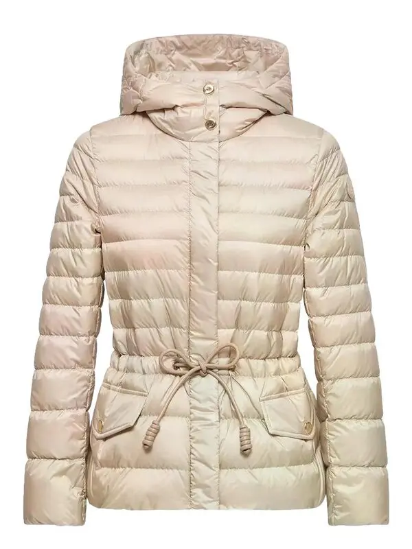 Moncler Quilted Drawstring Jacket - Neutrals