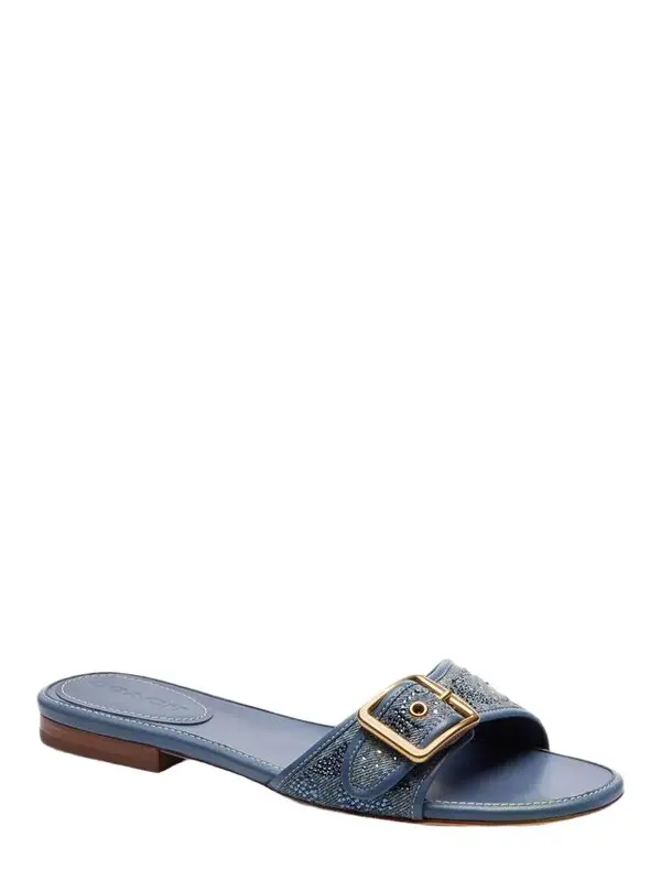 COACH Crystal Embellished Buckle-fastening Sandals - Blue