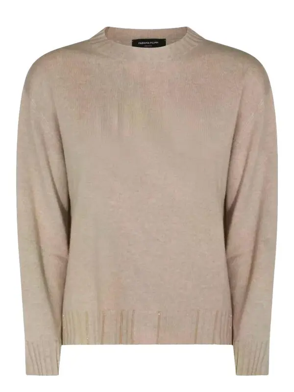 Fabiana Filippi Embellished Ribbed Sweater - Neutrals