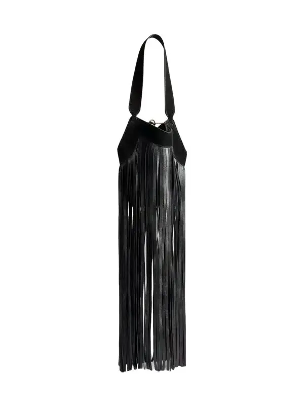 Khaite Nano Lotus Fringed Tote Bag - Black