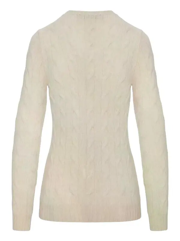 Ralph Lauren Sand Beige Cashmere Cable Knit Sweater - Neutrals