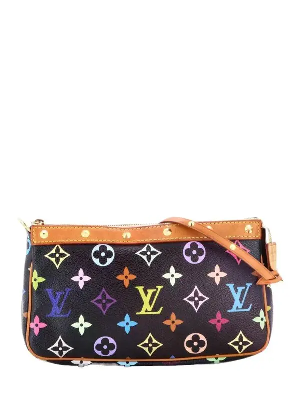 LOUIS VUITTON Monogram Multicolor Pochette Accessoires Clutch Bag - Black
