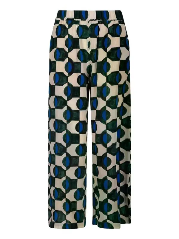 Max Mara Geometric Print Palazzo Pants - Neutrals