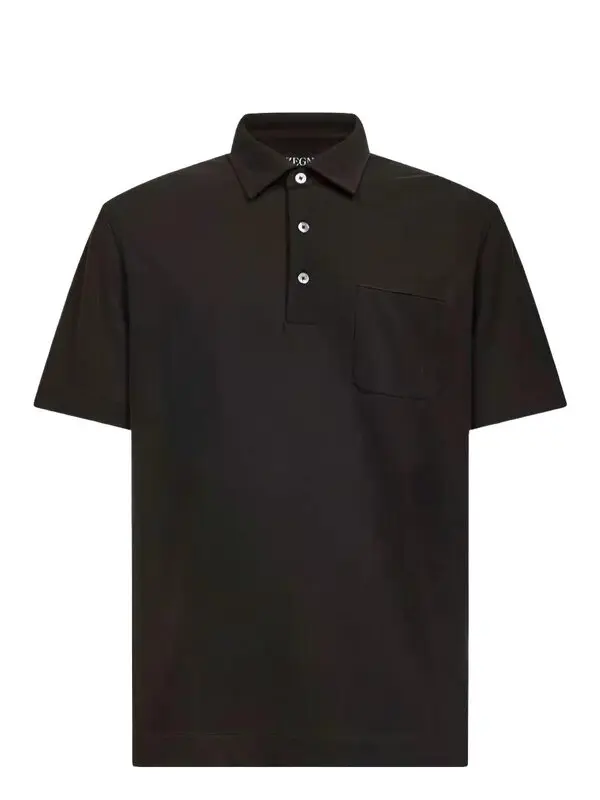 Zegna Short-sleeve Polo Shirt - Brown
