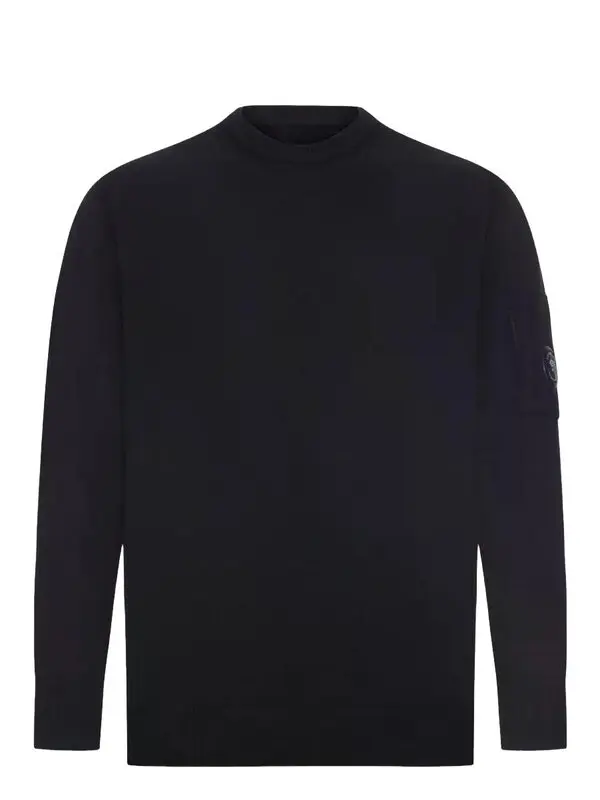 C.P. COMPANY Lens Detail Crew Neck Sweatshirt - Black