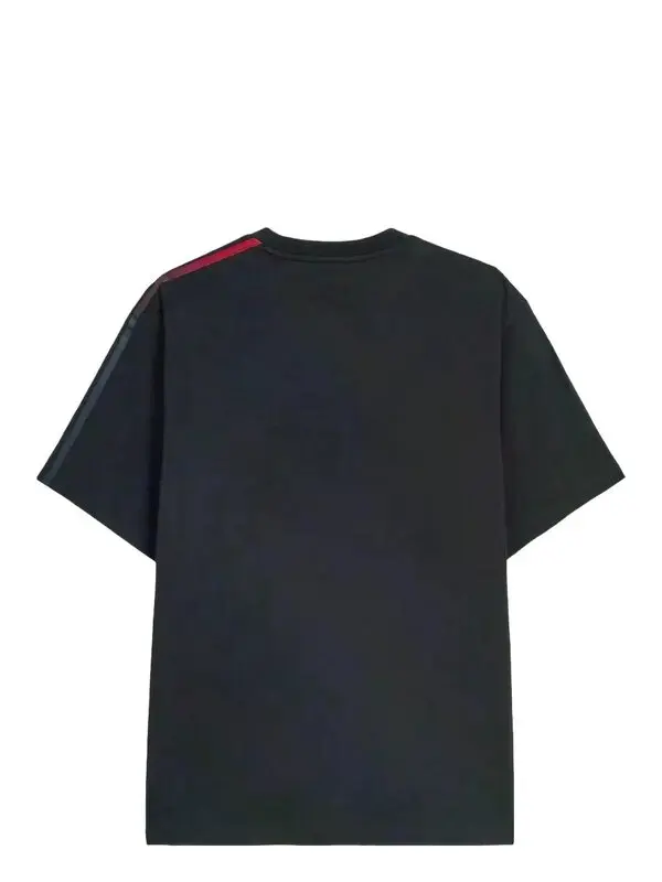 Y3 Gradient-stripe Logo-print T-shirt - Black