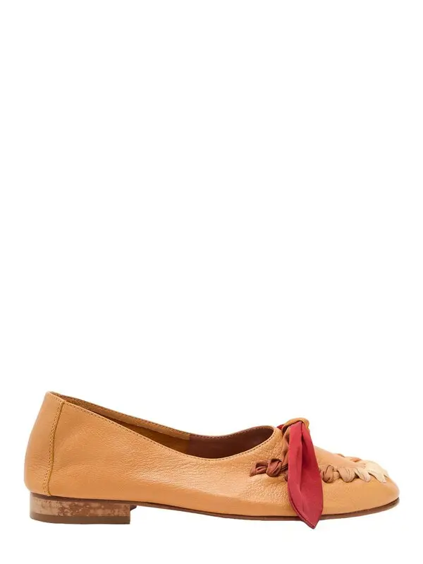 Hereu Juliol Foulard Leather Loafers - Light Brown